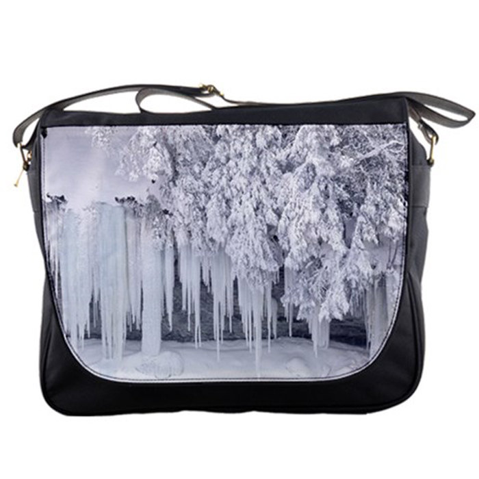 Icy Winter Wonderland Scenic Nature Trees 14" Messenger Laptop Notebook ...